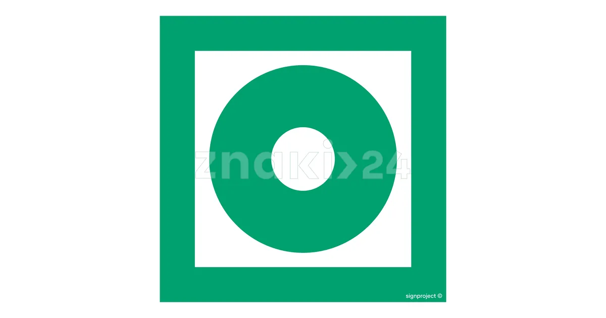 Znak Przycisk otwierania drzwi ewakuacyjnych Znak ewakuacyjny AC074