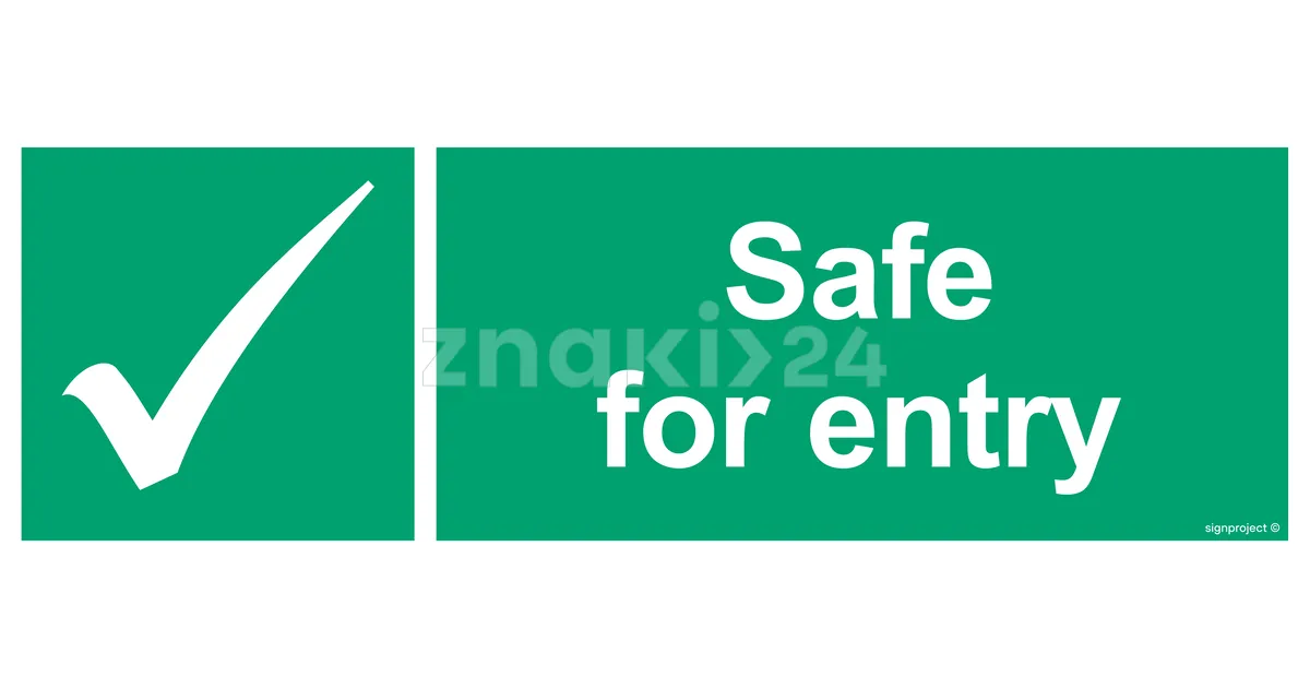 Safe for entry - Znak morski - FB114 - Znaki24.pl