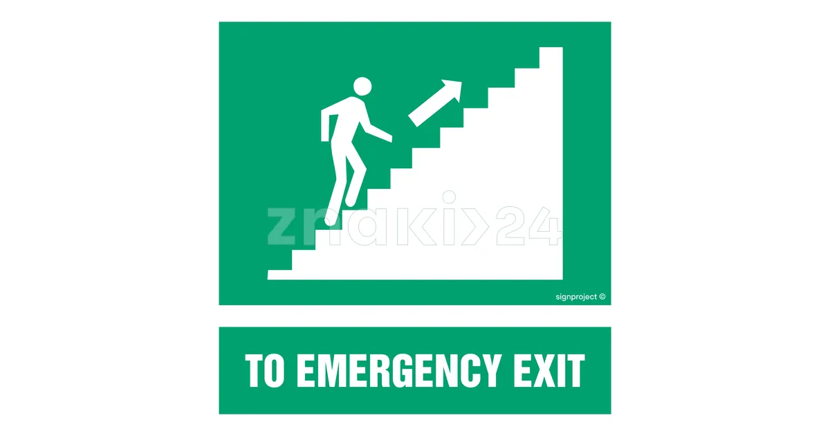 To emergency EXIT - Znak morski - FB164 - Znaki24.pl