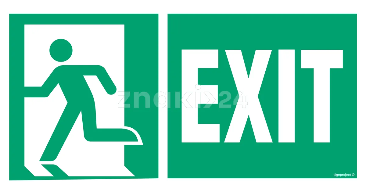 EXIT left - Znak morski - FB185 - Znaki24.pl