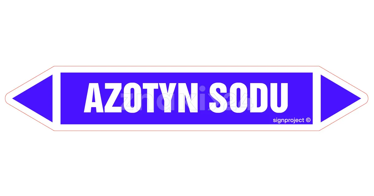 Azotyn sodu - Rurociągi - JF034 - Znaki24.pl