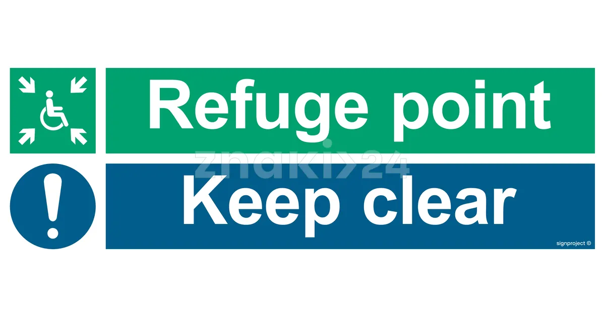Refuge point, keep clear - Znak morski - FB170 - Znaki24.pl