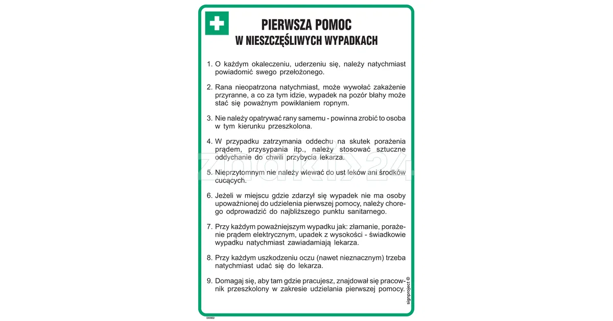Pierwsza pomoc w nieszczęśliwych wypadkach