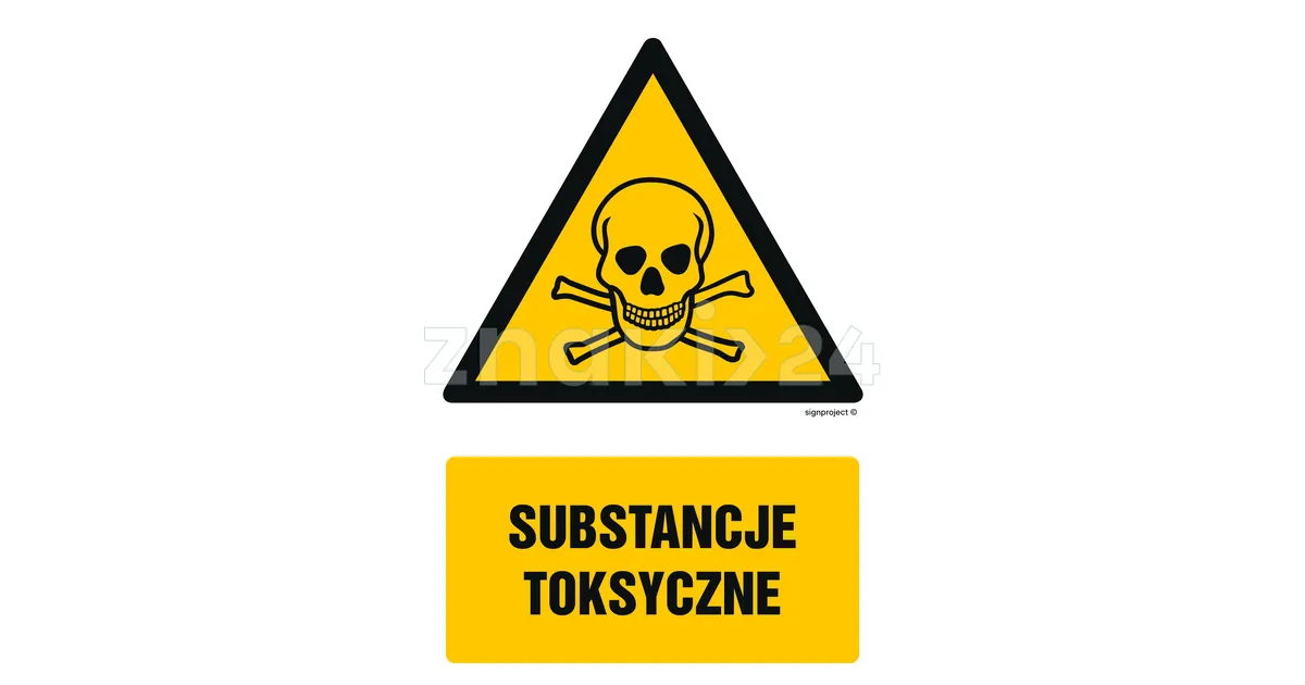 Substancje toksyczne - Znak BHP - GF005 Polecamy znaki24.pl