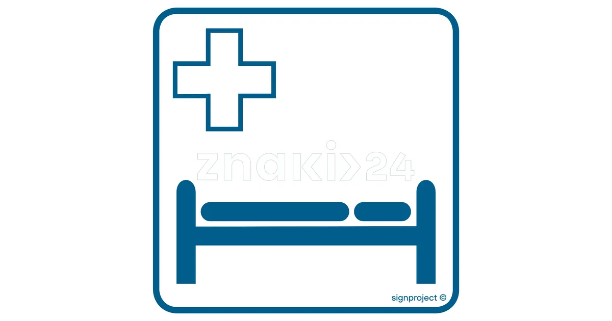 Szpital - Znak informacyjny - RE001 - Znaki24.pl