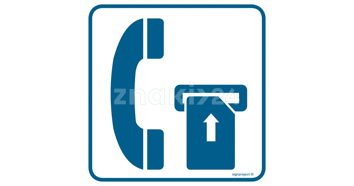 Telefon na kartę magnetyczną - Znak informacyjny - RA034 - Znaki24.pl