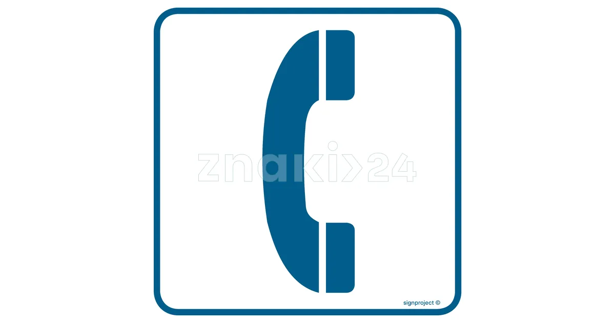 Telefon - Znak informacyjny - RA033 - Znaki24.pl