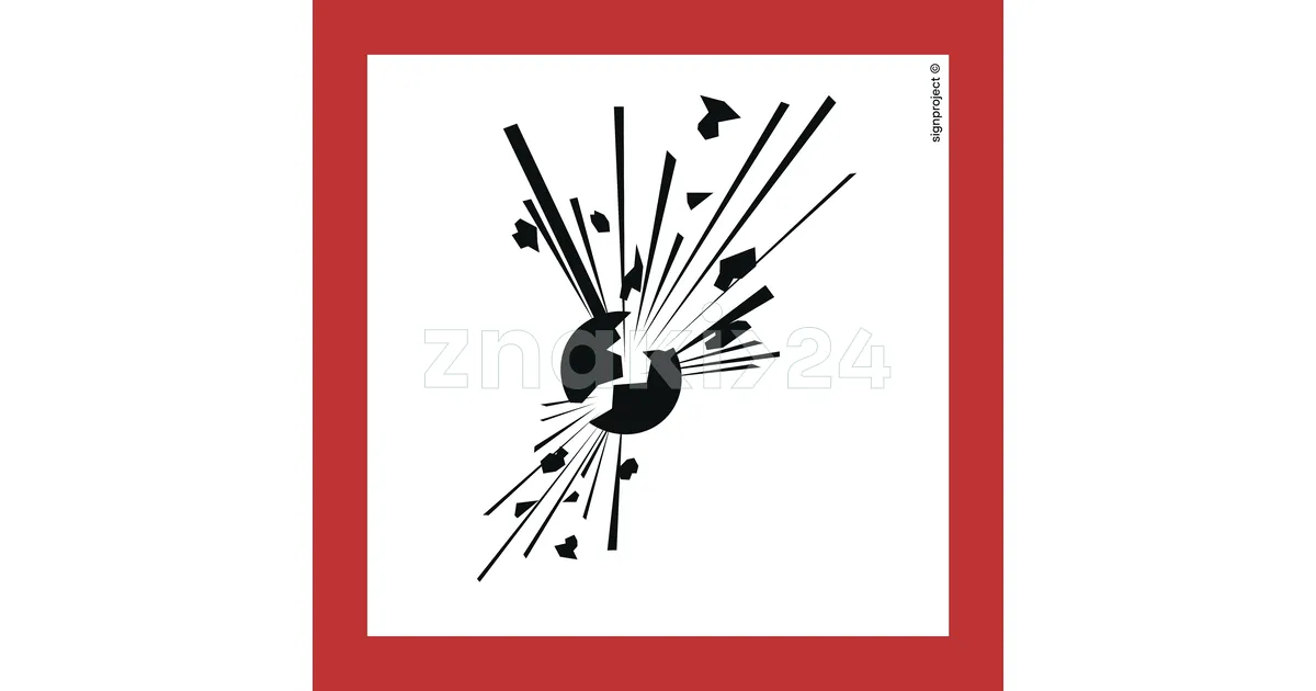 Produkt wybuchowy - GHS01 - Piktogram GHS CLP - LD001 - Znaki24.pl