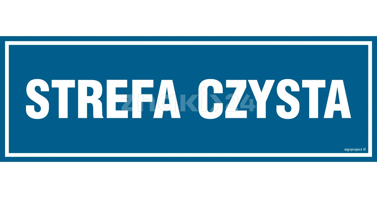 Strefa czysta - Znak informacyjny - PA078 - Znaki24.pl