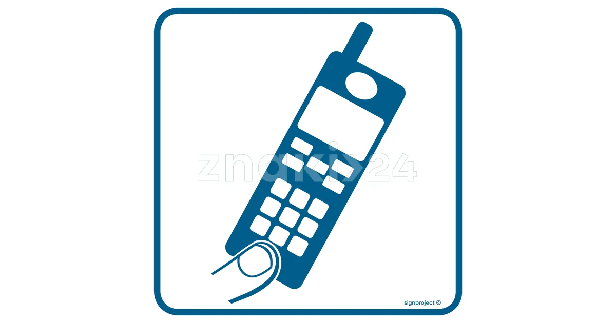 Telefon komórkowy - Znak informacyjny - RA089 - Znaki24.pl